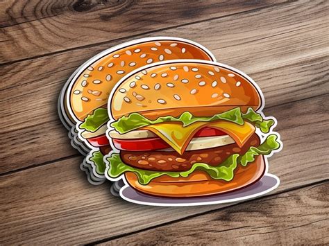 Cartoon Hamburger Svg Png Eps Commercial Use Clipart Graphics For Wall