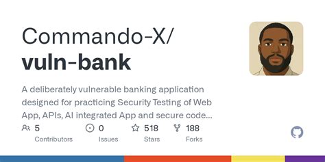 Github Commando Xvuln Bank A Deliberately Vulnerable Banking Application Designed For