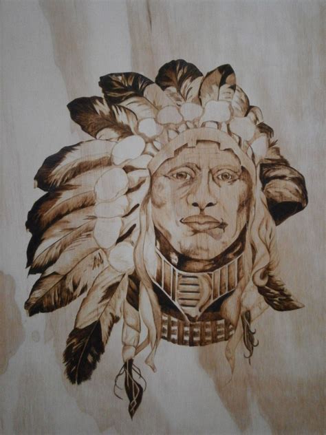 Indian Chief Pirografia Idee