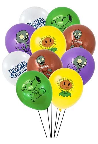 Fiesta Globos Plants Vs Zombies Decoraciones Cumpleaños Meses sin interés
