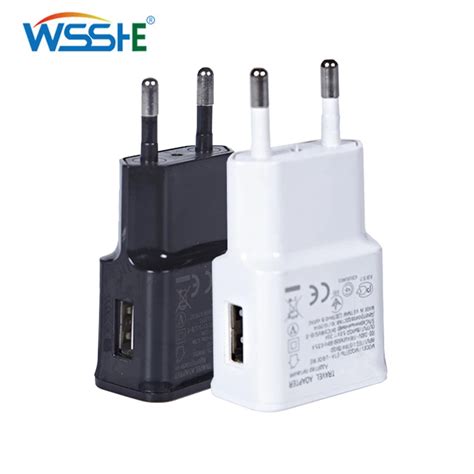 Eu 플러그 1 포트 Usb 휴대 전화 충전기 유니버설 여행 벽 충전기 블랙화이트 어댑터 Usb 충전기 휴대 전화 유니버설