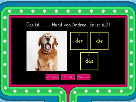 Der Das Oder Die Ein Oder Eine Das Ist Die Frage Gameshow Quiz