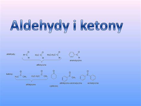 Aldehydy I Ketony Informacje Ppt