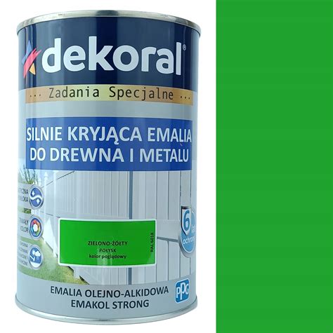EMAKOL DO DREWNA I METALU ZIELONO ŻÓŁTY POŁYSK 0 9 5904000820598 Cena Opinie Farby