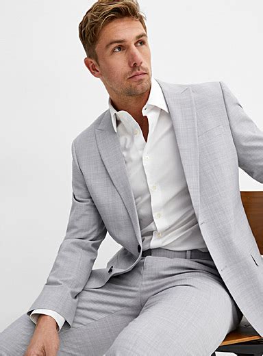 Stretch Wool Jacket London Fit Semi Slim Le 31 Simons
