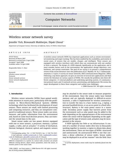 pdf wireless sensor network survey 2008 dokumen tips