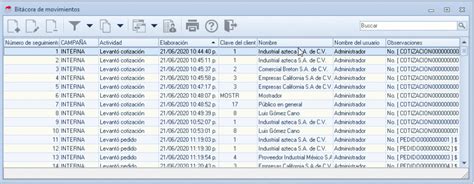 CRM Consulta la bitácora de movimientos Portal de Clientes Siigo Aspel