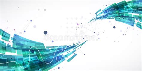 Abstract Wave Of Rectangles With Plexus Elements Hand Drawn Vector