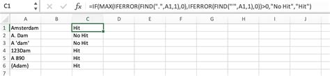 In Excel Finding If Cell Contains Any Character Other Than Letters A