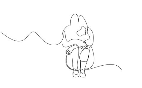 Premium Vector Crying Sad Depressed Woman Concept Style
