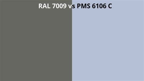 Ral 7009 Vs Pms 6106 C Ral Colour Chart Uk
