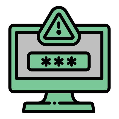 Pc Password Icon Outline Vector Computer Security 14350382 Vector Art At Vecteezy