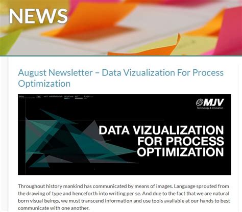 Our Montly Newsletter Is About Data Visualization For Process Optimization Be Sure To Check The