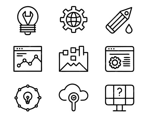 Premium Vector Set Of Ui And Ux Icon Illustration Screen Technology