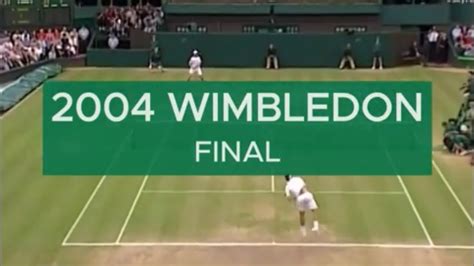 2004 Wimbledon Final Roger Federer Vs Andy Roddick Youtube