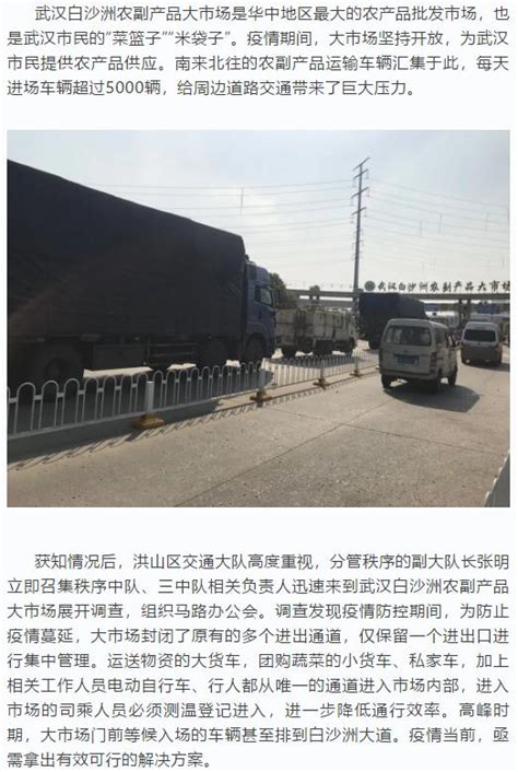 洪山战“疫”丨精准把脉开方 确保“菜篮子”高效畅通 武汉市洪山区人民政府门户网站