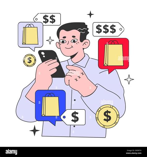 Shopping Comparison App Stock Vector Images Alamy