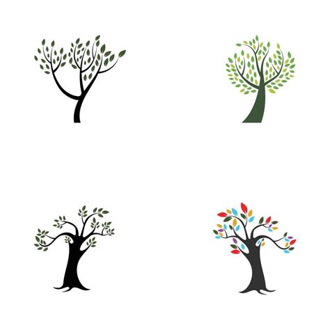 Tree Logo Design With Template Vector Concept 21872603 Vector Art At Vecteezy