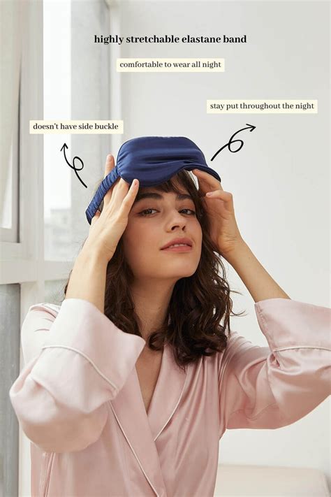 Silk Sleep Mask Navy Blue