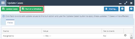 Scheduled Bulk Actions Workbooks CRM Support