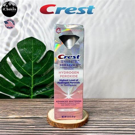 Crest 3D White Brilliance Hydrogen Peroxide Toothpaste With Fluoride