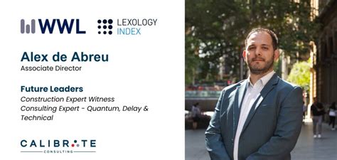 Congratulations To Alex C De Abreu Associate Director At Calibrate