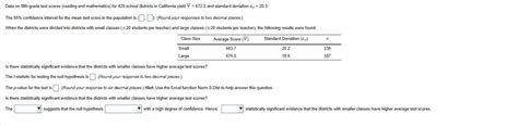 Solved Options For Last Part The Small P Value Large