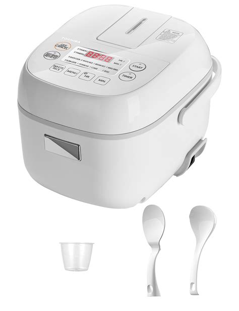 Toshiba Rice Cooker Small 3 Cup Uncooked Lcd Display With 8 Cooking Functions Fuzzy Logic