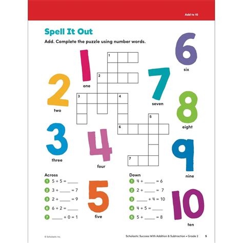 Scholastic Success With Addition And Subtraction Workbook Grade 2