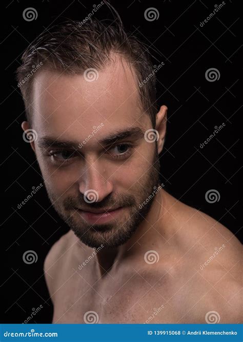 Mensenlichaam Portret Van Knappe Sexy Jonge Kerel Stock Foto Image Of