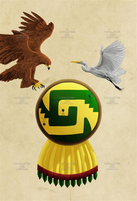 Chimalli Eagle And Heron By Diegolopezmata On Deviantart