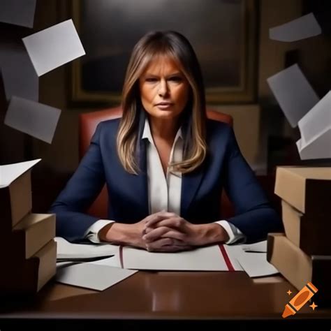 Photorealistic Depiction Of Melania Trump And Vladimir Putin Exchanging