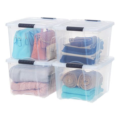 Iris Usa 40 Qt Stackable Plastic Storage Bins