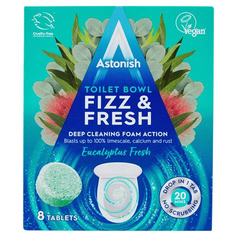 Astonish Toilet Bowl Fizz And Fresh Eucalyptus Fresh Tablets 8 X 25g