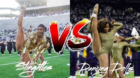 Asu Stingettes Vs Southern Dancing Dolls Swac Danceline Battle Youtube