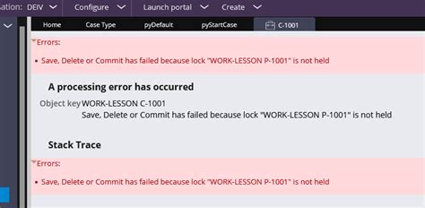 Save Delete Or Commit Has Failed Because Lock Xxx Is Not Held