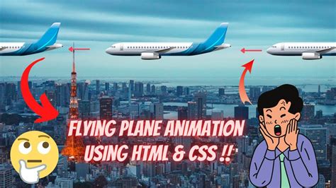 ️ airplane moving animation css and html flying airplane animation airplane flying in the
