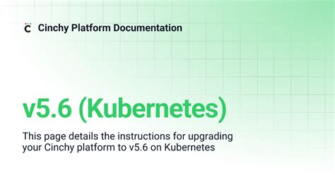 V5 6 Kubernetes Cinchy Platform Documentation
