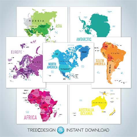 World Political Map Continents