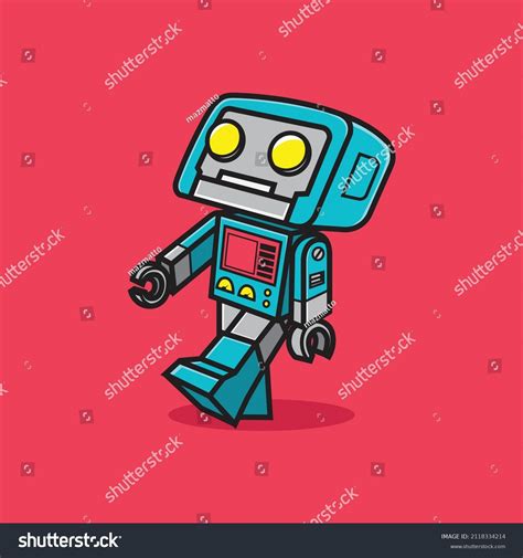 Illustration Classic Robot Style Vector Stock Vector Royalty Free