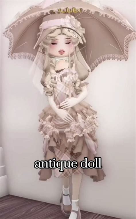 Antique Doll In 2024 Aesthetic Roblox Royale High Outfits Dress To