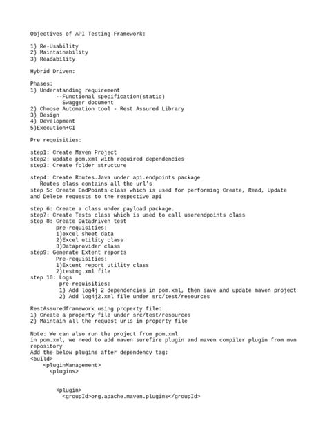 Rest Assured Framework Pdf