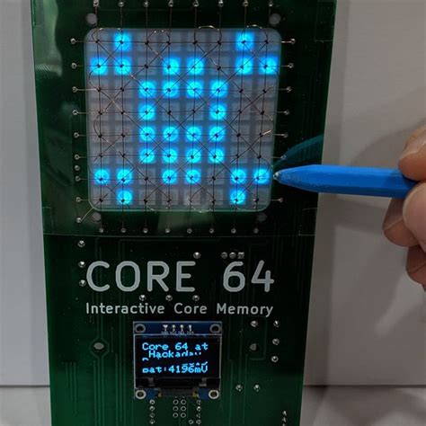 Core 64 Interactive Core Memory Badge Hackaday Io