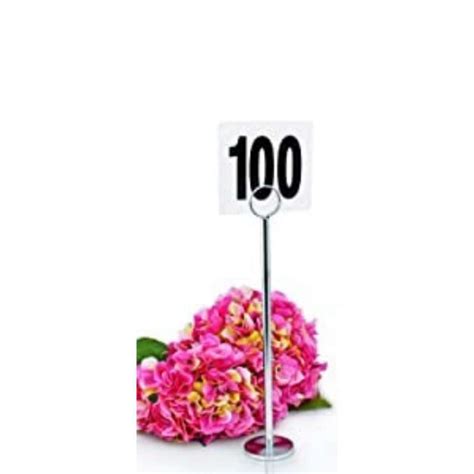 Jual Table Number Menu Stand Card Holder Stainless Tiang Nomor Meja