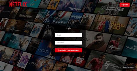 Netflix Ui Codesandbox