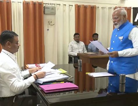 Pm Modi In Varanasi Pm Modi Files Nomination Papers From Varanasi Lok