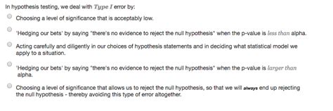 Solved In Hypothesis Testing We Deal With Type I Error By Chegg