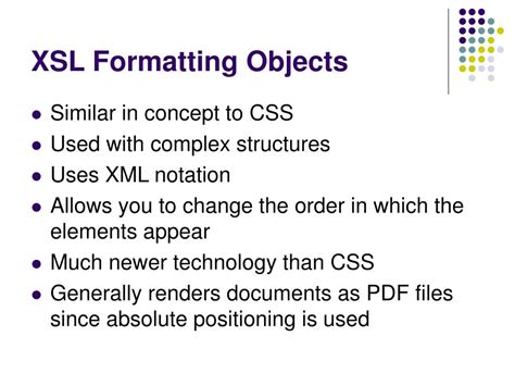 ppt extensible stylesheet language xsl powerpoint presentation