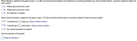 Solved The Graph Is Obtained From The Graph Of By Applying