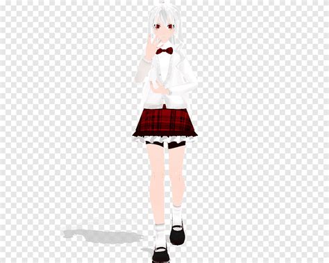 교복 복장 학생 교복 소녀 타탄 포니 테일 Png Pngegg